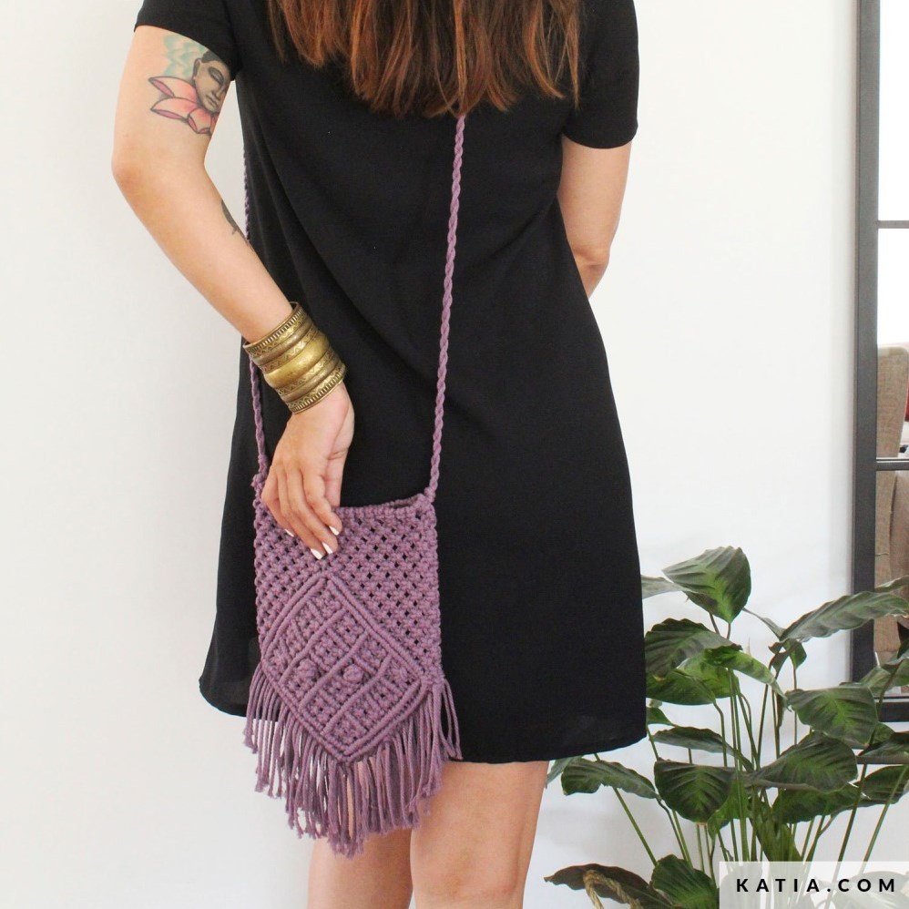Macramé Cord Fine Bag Macramé Pattern - Yarnplaza.com
