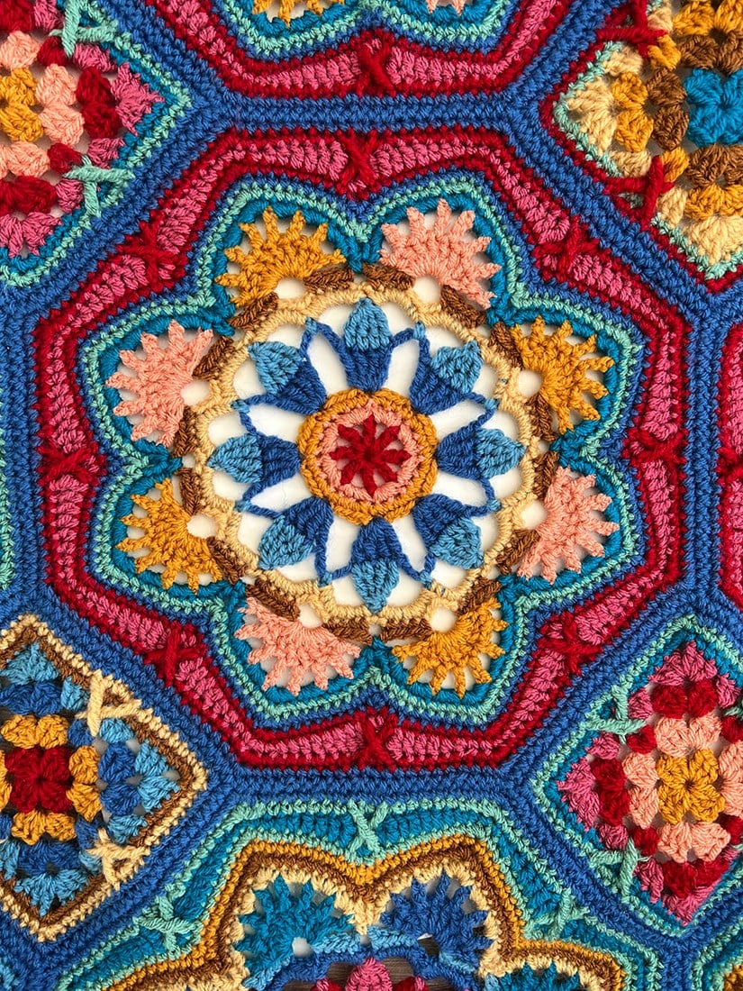 Persian Tiles Janie Crow Marrakesh Blanket Crochet kit | Yarnplaza.com