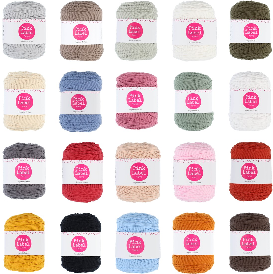 Pink Label Organic Cotton All Colors Yarn Pack - Yarnplaza.com