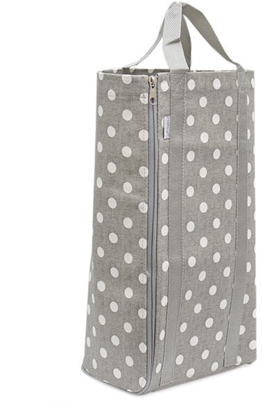 Knitting Bag Reversible Grey Spot - Yarnplaza.com