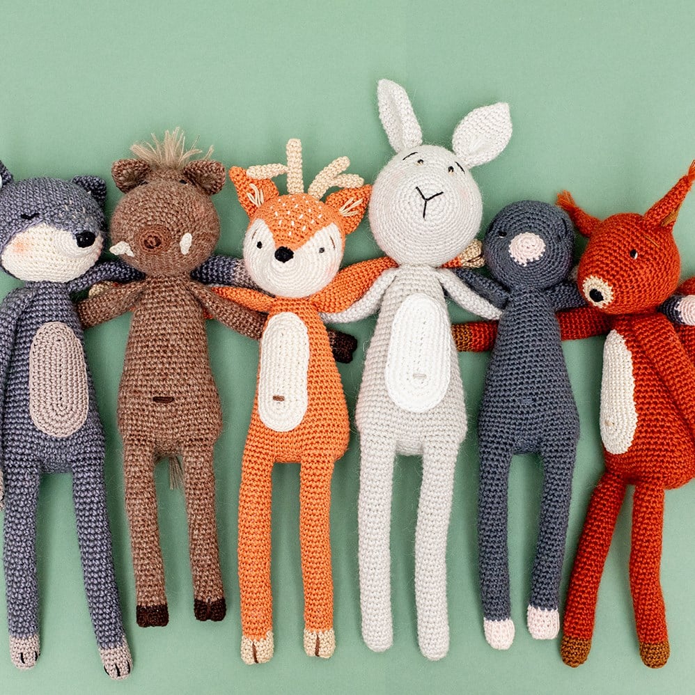 Crochet Pattern Yarn and Colors Forest Animals Bundle - Yarnplaza.com